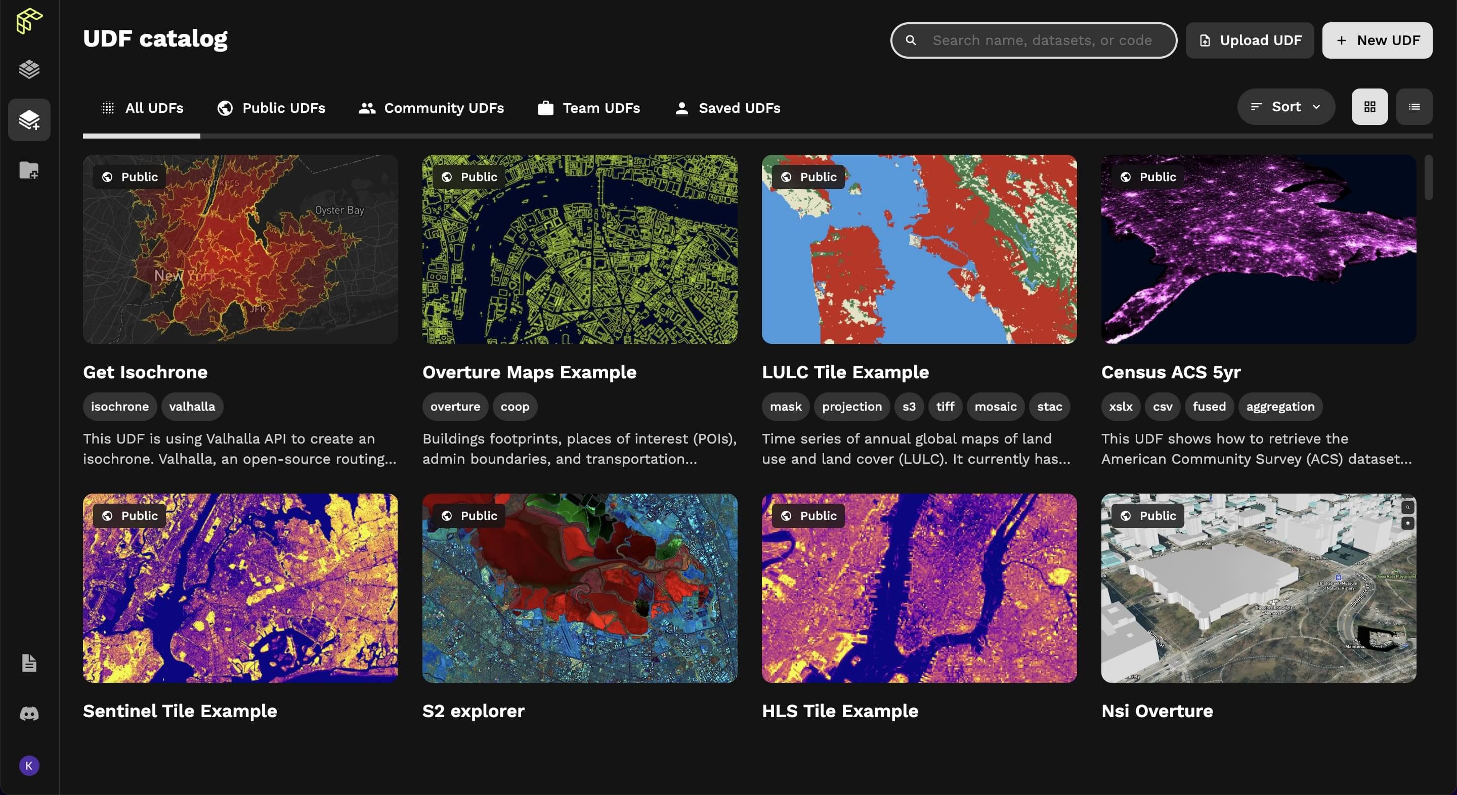 Grid of Fused UDFs in the community Grid of Fused UDFs in the community
